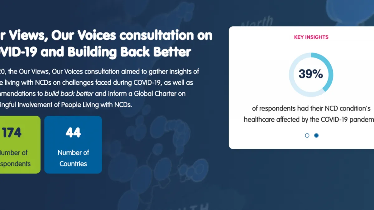 Results of NCDA’s Global Consultation with people living with NCDs | NCD Alliance